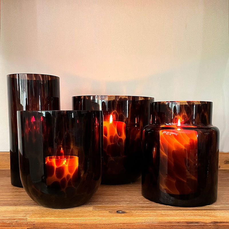 Candle Holder / Vase | Tortoise Shell Glass – A Place To Shop