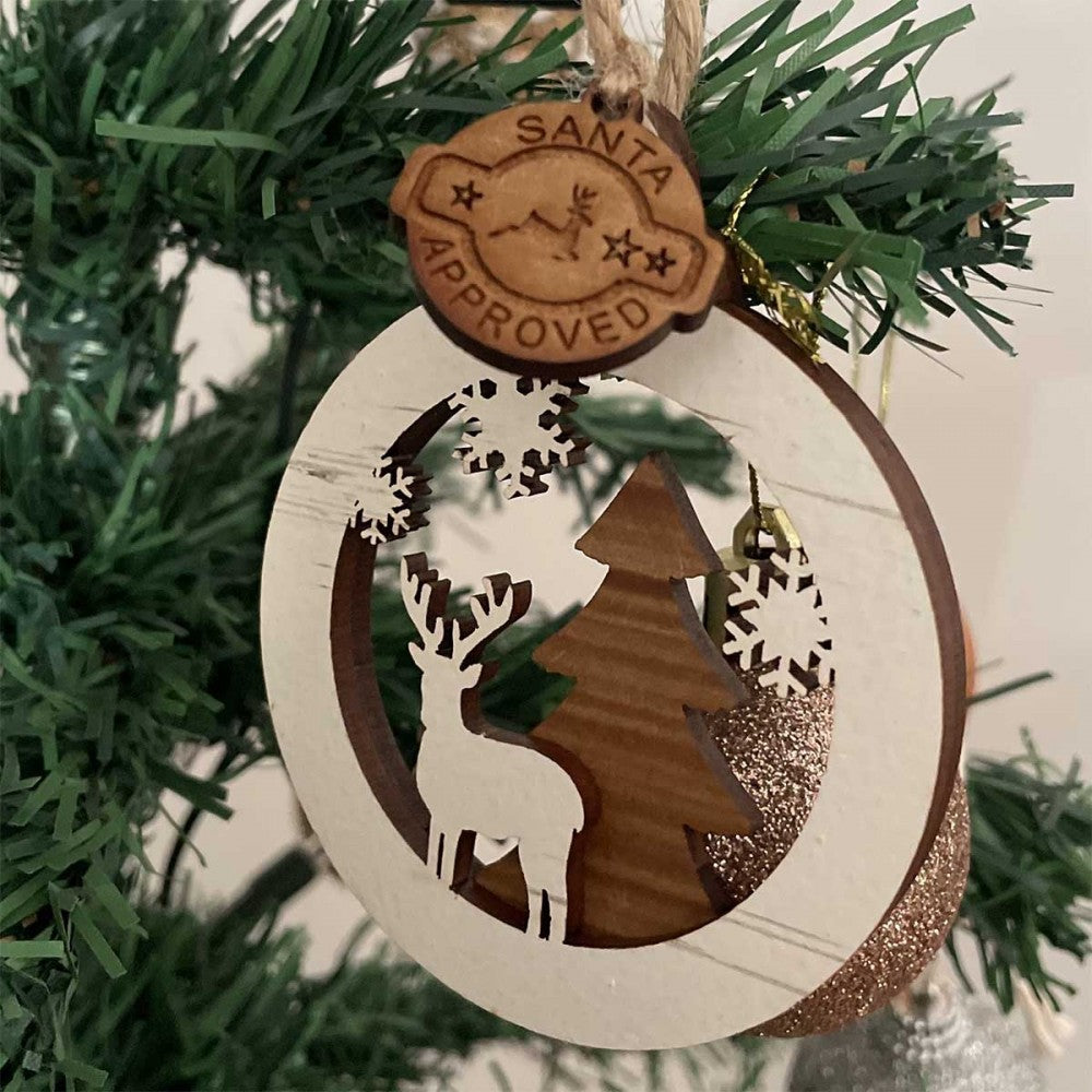 Layered Christmas Bauble | Reindeer Forest – A Place To Shop