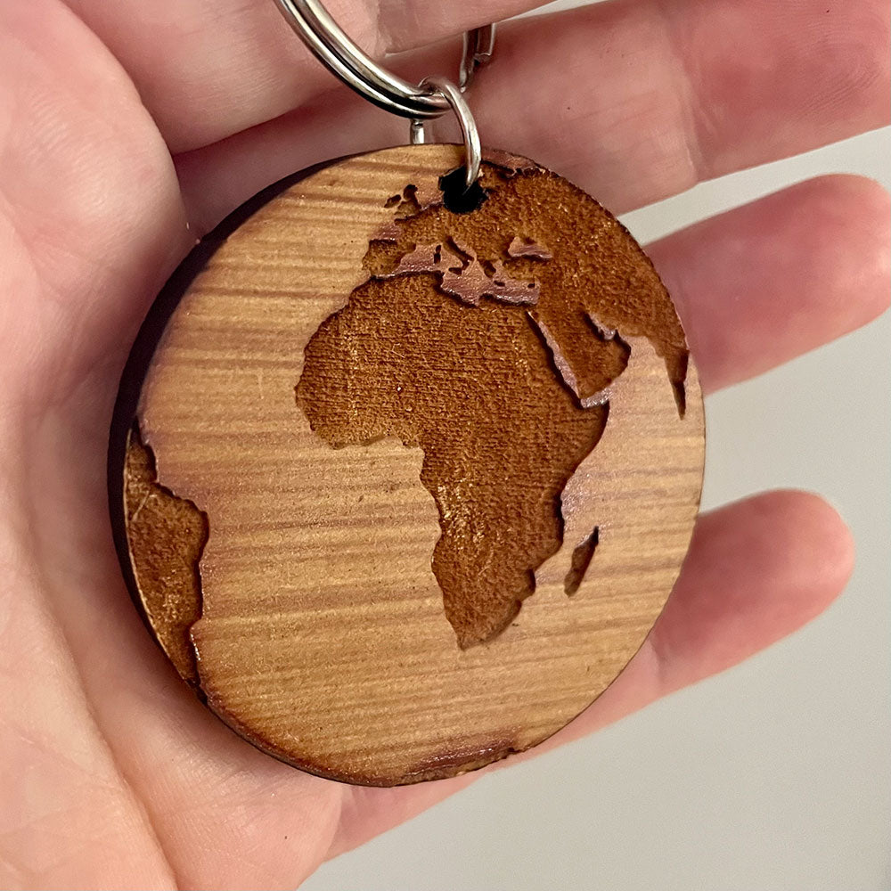 Keyring | Wooden Globe – A Place To Shop